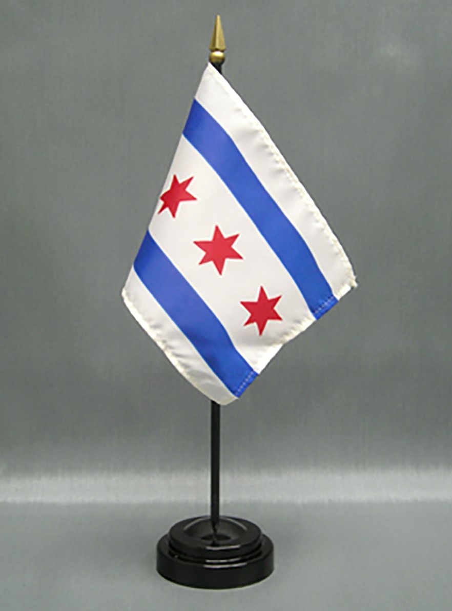 City of Chicago Miniature Flag - Miniature Specialty Flags
