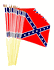 Confederate 12" x 18" Stick Flags - 12" x 18" Military, Solid Color and ...