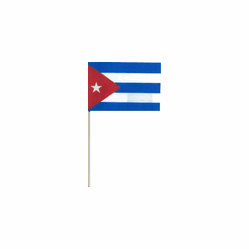 Cuba Small Desk Flag – Rayon Fabric, Vibrant Colors, 4x6 Display