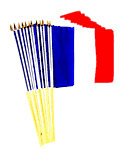 France small mini little 4"x6" stick flags, French 4x6 miniature desk ...