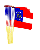 Miniature flags, miniature Georgia flag, Georgia desk flag, Georgia ...