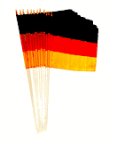 Germany small mini little 4"x6" stick flags, German 4x6 miniature desk ...