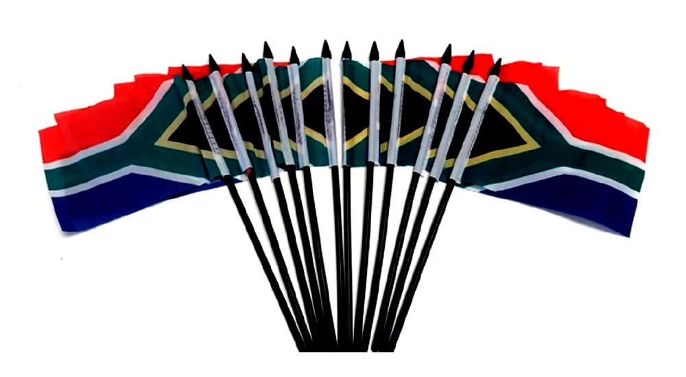 South Africa cheap small mini 4"x6" little stick flags, South African ...