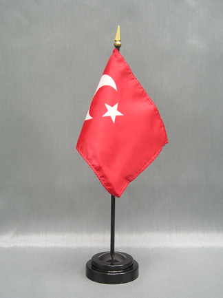 Turkey | Miniature World Flag | Rayon 4″x6″