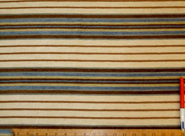 Chenille Railroaded Multicolor Stripe Fabric