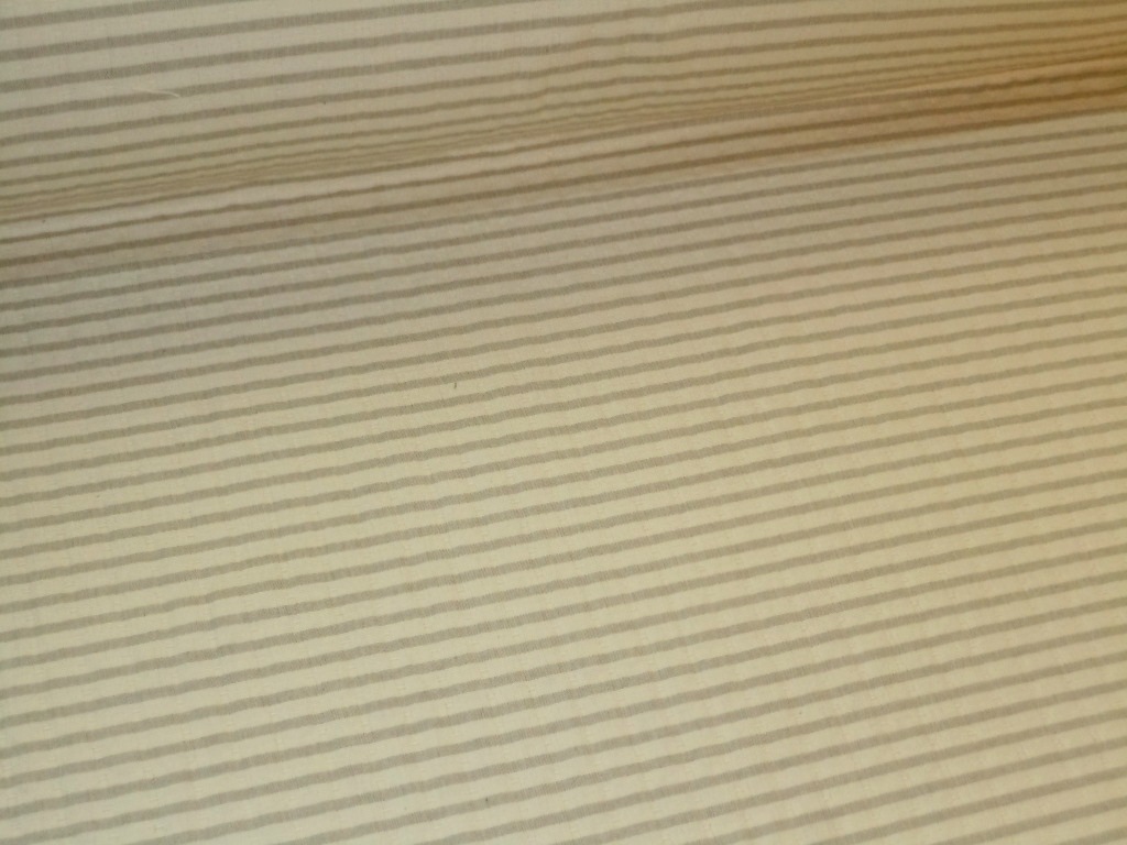 Puckered Gray & Cream Stripe