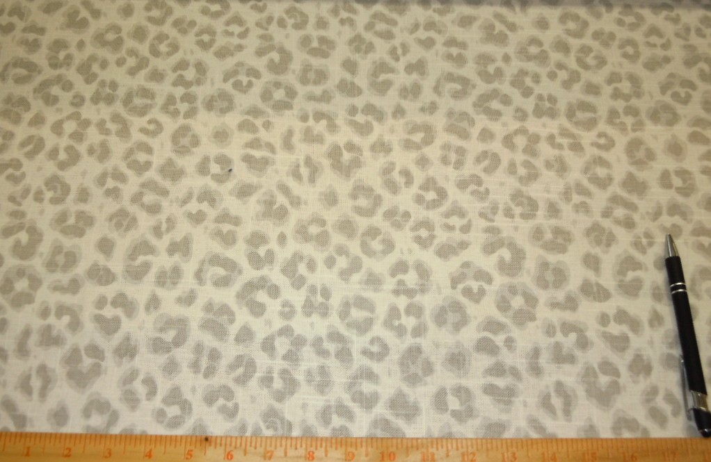 Cheetah Ash Linen Blend Fabric