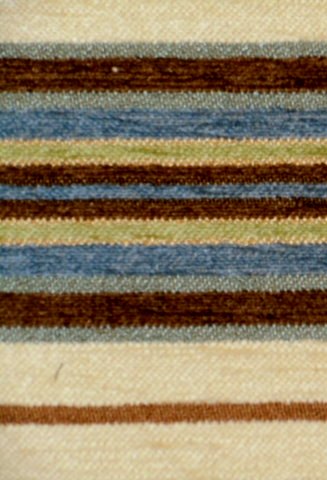 Chenille Railroaded Multicolor Stripe Fabric