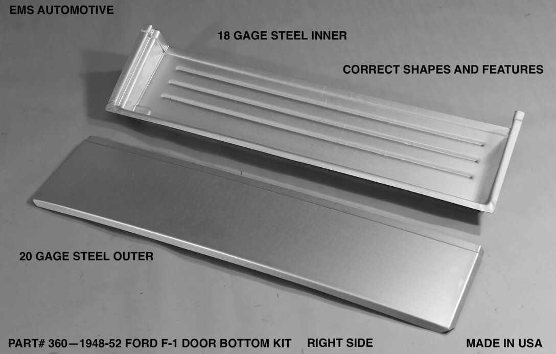 **NEW ITEM** 1948-52 FORD F-1 TO F8 TRUCK CAB LOWER DOOR BOTTOM KIT