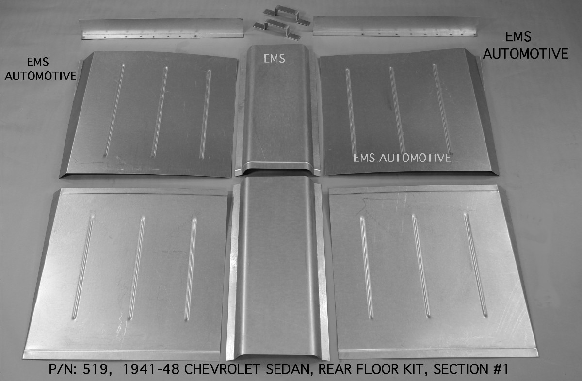 NEW PRODUCT RELEASE 1941-48 CHEVROLET SEDAN REAR FLOOR PAN KIT- 1ST SECTION