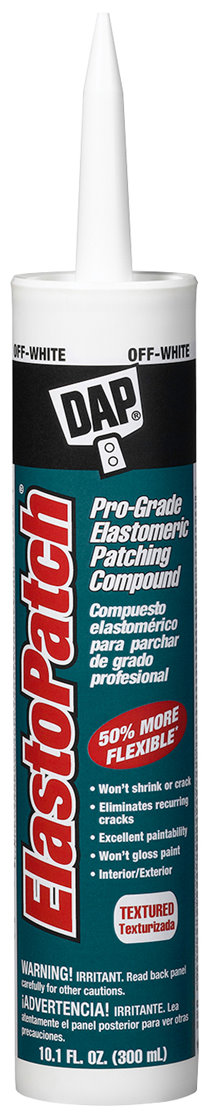 Dap 12286 Elastopatch Textured Flexible Patching Compound (RTU) - Off-White 10.1-oz Cartridge