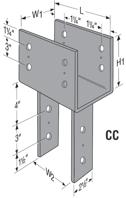 Simpson Strong Tie CC66 6x Beam/Post Column Cap