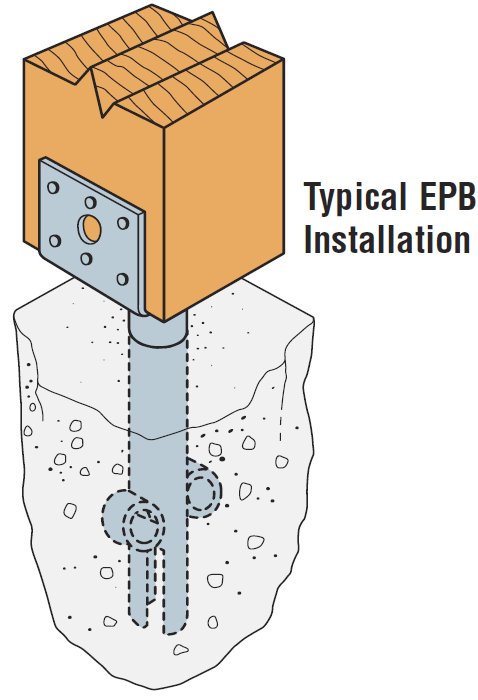Simpson Strong Tie EPB66HDG 6x6 Post Elevated Post Base with 8" Pipe HDG