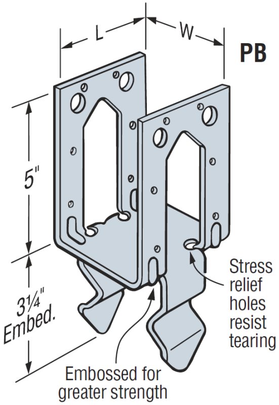 Simpson Strong Tie PB66 6 x 6 Post Base