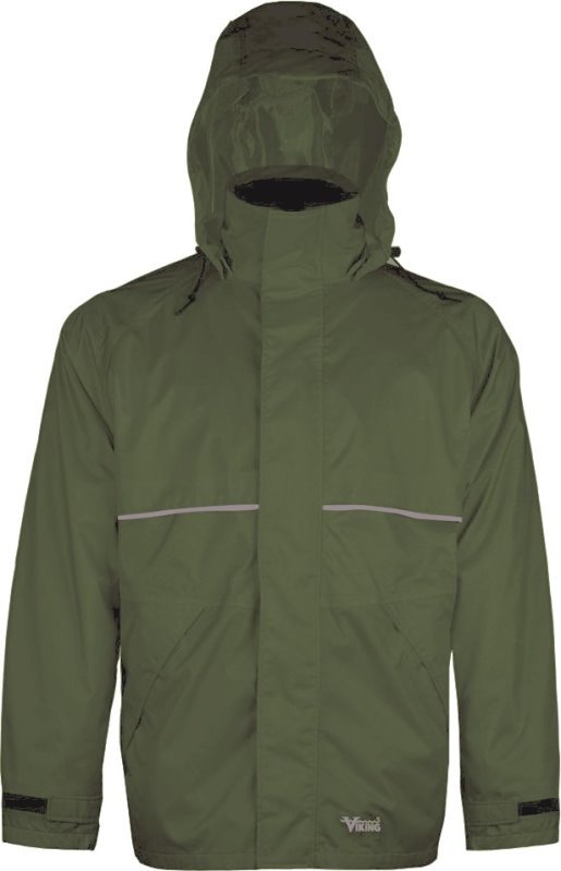 Viking Wear 3305J Men's Green Journeyman 420D Nylon Rain Jacket with ...