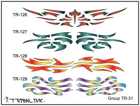 Airbrush Tattoo Stencil Set Tribal 31