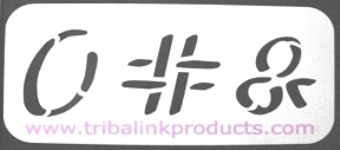 Number Stencil Cursive 38