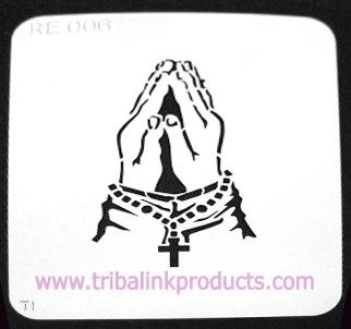 Praying Hands Stencil