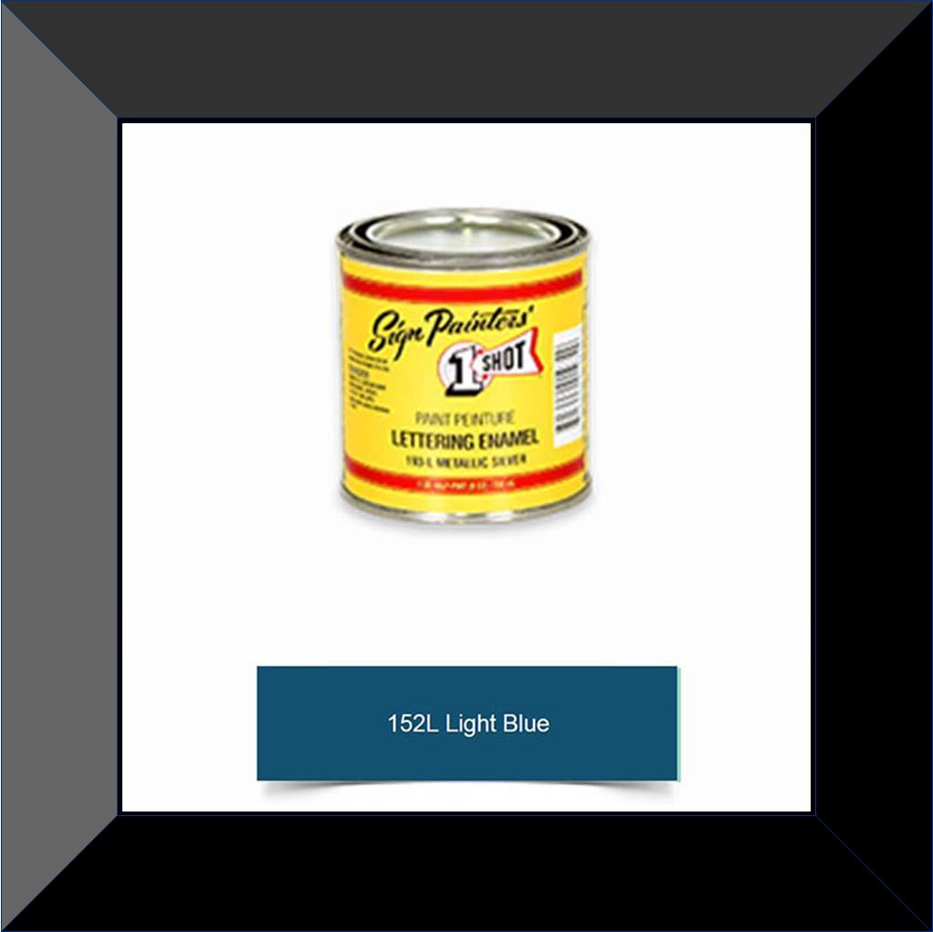1 Shot 152L-4Z "Light Blue" Stripe & Lettering Enamel 1/4 Pint