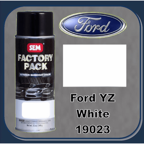 SEM-19023 SEM Factory Pack Basecoat Ford Paint Code YZ "WHITE" 16oz Aerosol