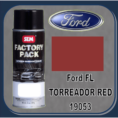 SEM-19053 SEM Factory Pack Basecoat Ford Paint Code FL "TORREADOR RED ...