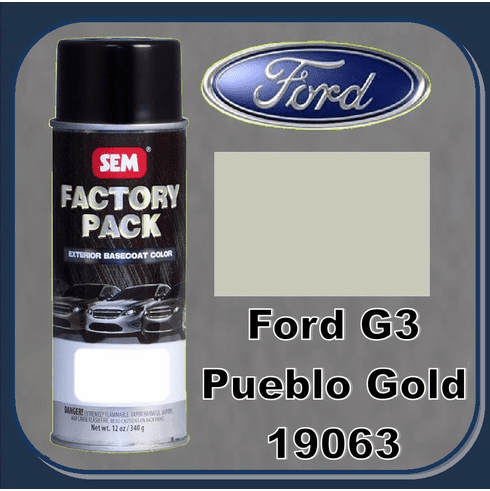 SEM-19063 SEM Factory Pack Basecoat Ford Paint Code G3 "PUEBLO GOLD ...