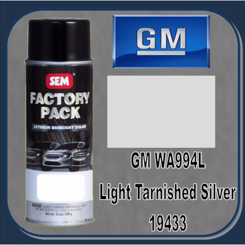 SEM-19433 SEM Factory Pack Basecoat GM Paint Code WA994L "LIGHT ...