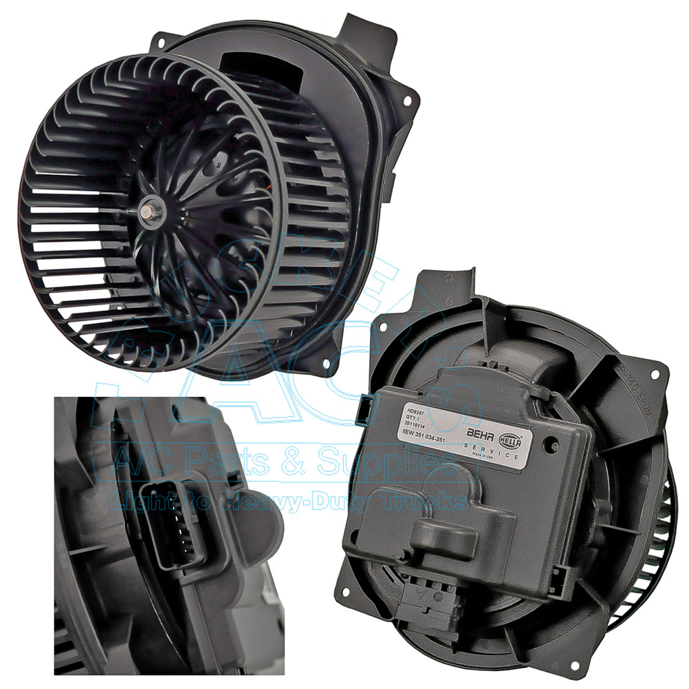 Blower Motor OEM #: BOA94350, BOAD8587, 85104207 - Freightliner/Volvo ...