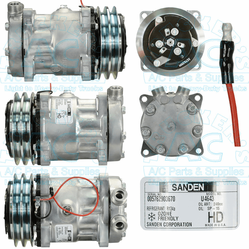 Sanden Compressor - Genuine, Manufacturer #: 4643