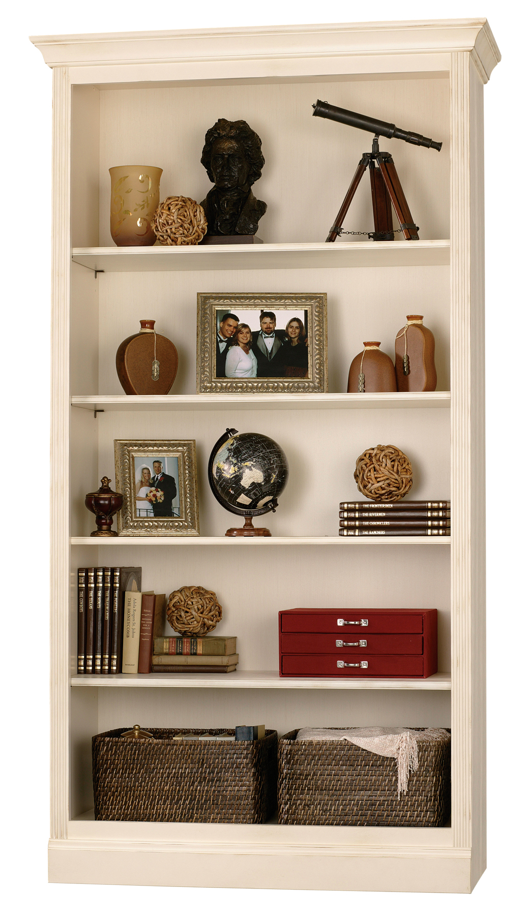 Howard Miller Antique Vanilla Center Bookcase - Howard Miller