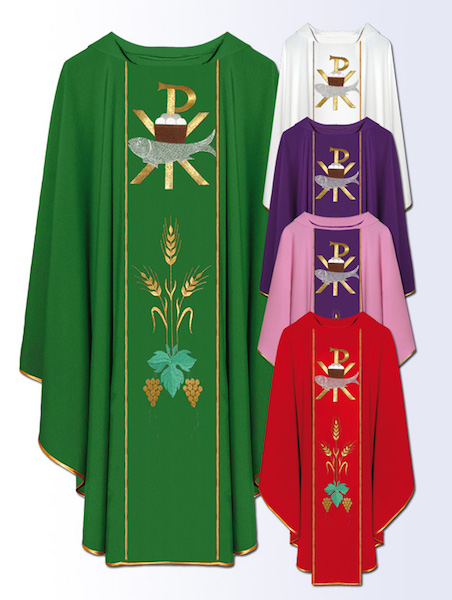 Fish and Chi Rho Chasuble OR-618