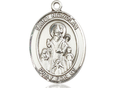 St Nicholas Medal 7080SS | Patron Saint Nicholas