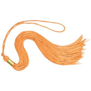 Bright orange graduation tassel