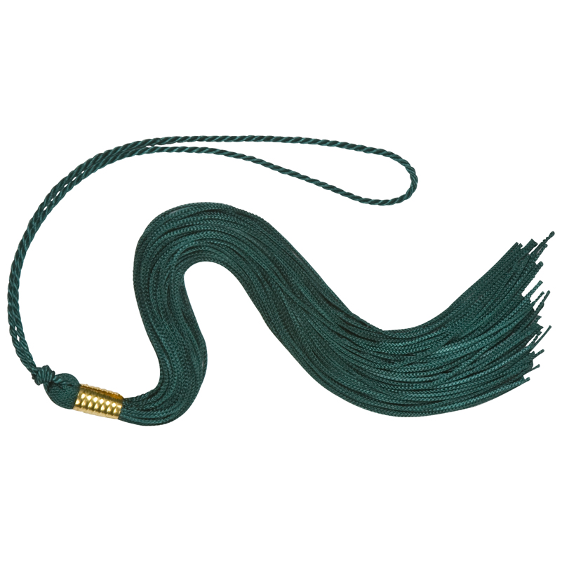 Forest green graduation tassel