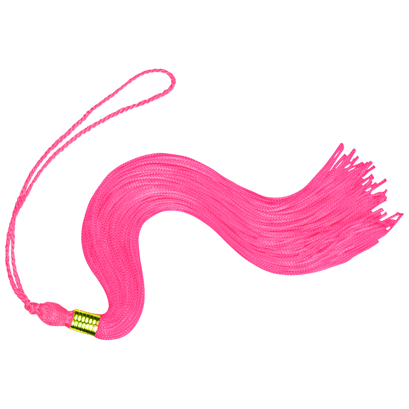 Neon pink graduation tassel
