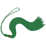 Bright red graduation tassel