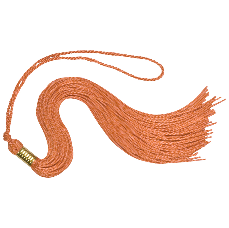 Orange graduation tassel