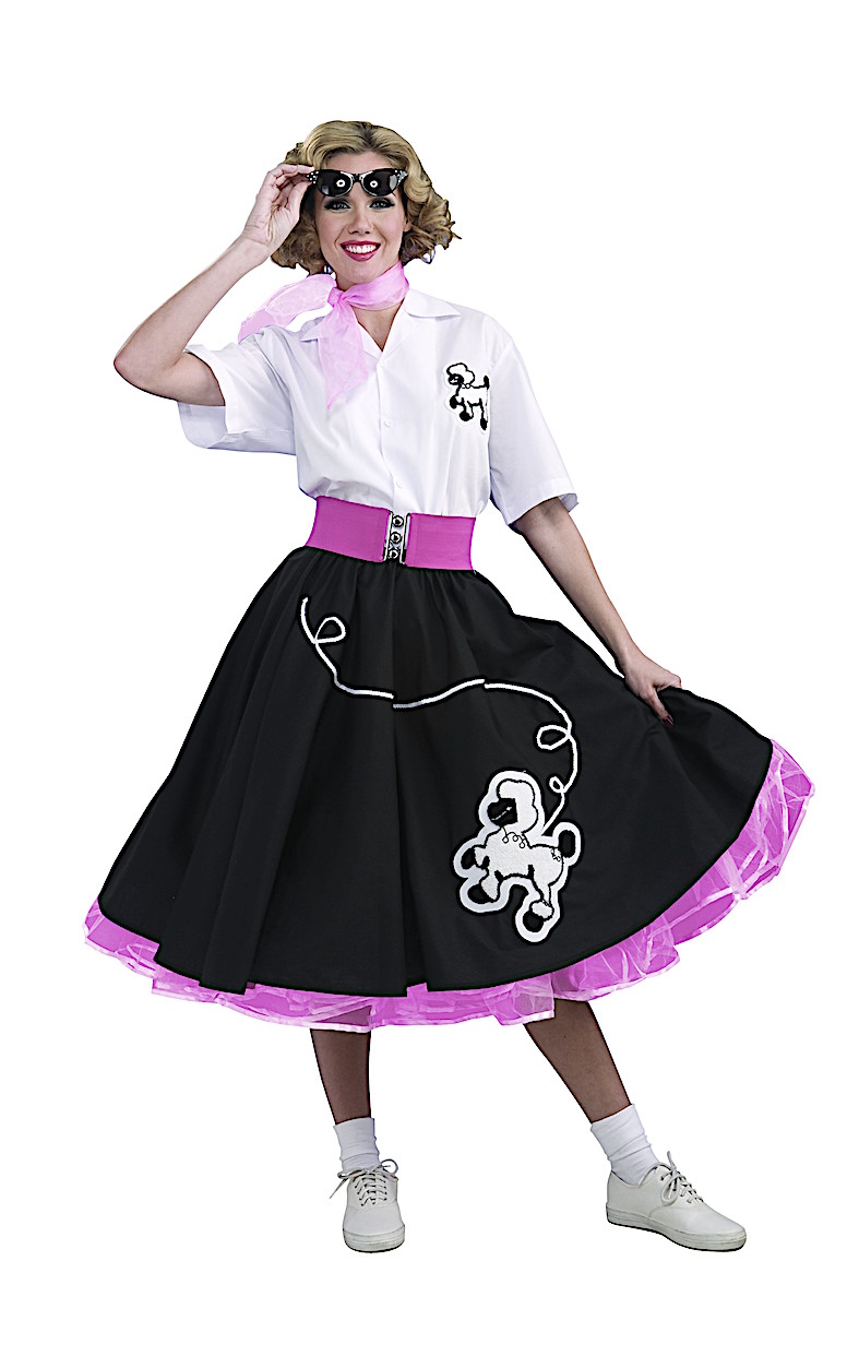 Fifties Costume - Poodle Skirt Costume - Asst Colors - WOMEN'S ...
