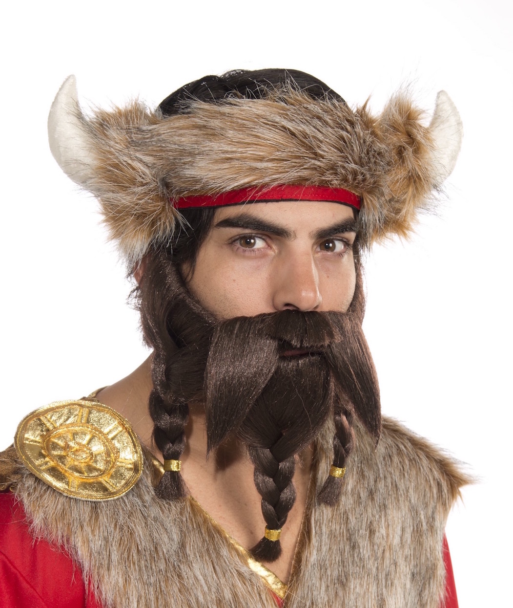 Elastic Band Beard Set - Braided Warrior Beard - FAKE BEARDS MUSTACHES ...