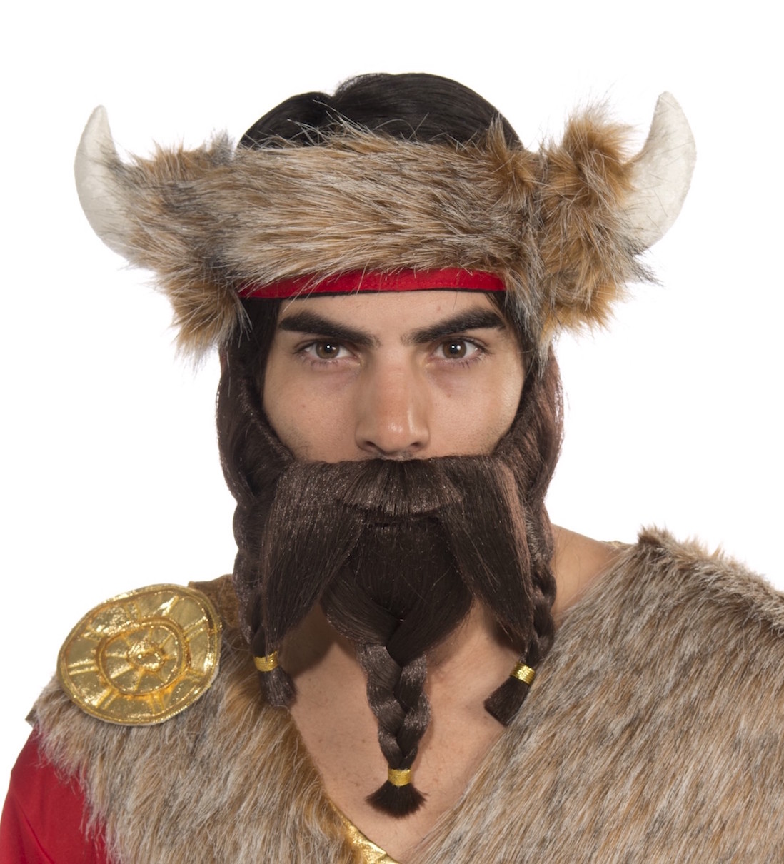 Elastic Band Beard Set - Braided Warrior Beard - FAKE BEARDS MUSTACHES ...