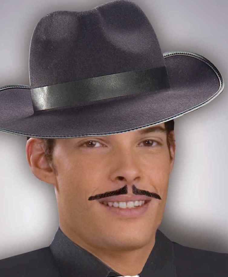 Gangster Mustache - Glue On - FAKE BEARDS MUSTACHES BEARD and WIG SETS ...