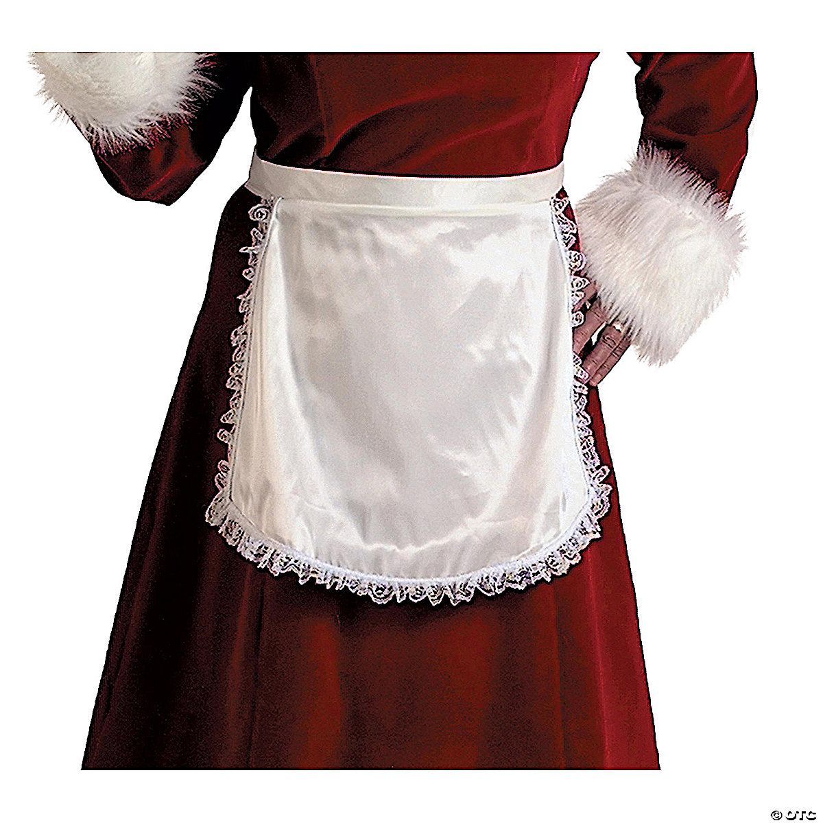 White Satin Apron - COSTUME ACCESSORIES