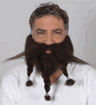 Multi-Braid Beard Set - Asst Colors - FAKE BEARDS MUSTACHES BEARD and ...