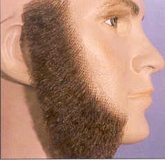 Muttonchops Sideburns - Human Hair - Glue On - FAKE BEARDS MUSTACHES ...