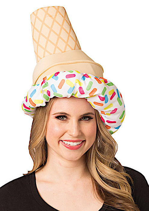 Food Hat - Ice Cream Cone - NOVELTY HATS WITCH HATS