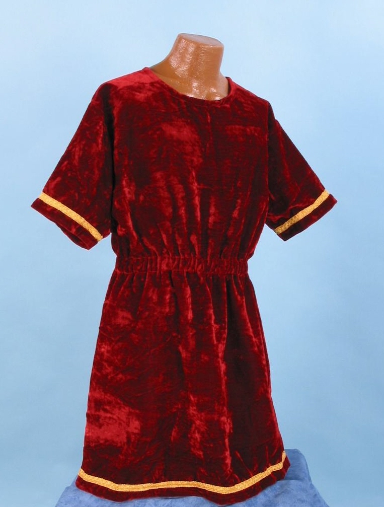 Greek or Roman Toga - Velvet Tunic Costume - Red or White - MEN'S ...