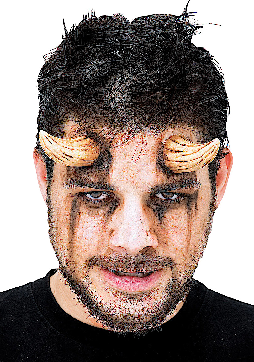 Fake Horns - Demon Creature Horns - Glue On Horns - PROSTHETIC HORNS ...