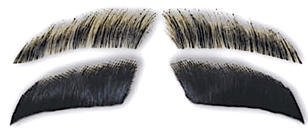 Men's Fake Eyebrows - Large Eyebrows - FAKE BEARDS MUSTACHES BEARD and ...