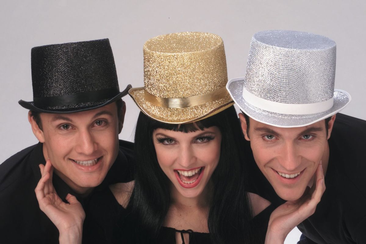 Novelty Top Hat - Glitter Mesh Lame' Top Hat - MEN'S HATS PERIOD, FORMAL