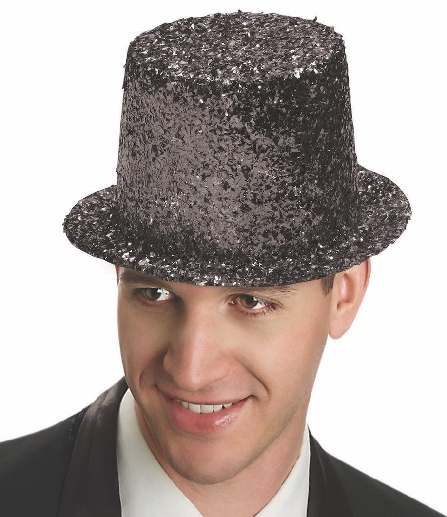 Mens Top Hat - Economy Glitter Top Hat - Asst Colors - MEN'S HATS ...